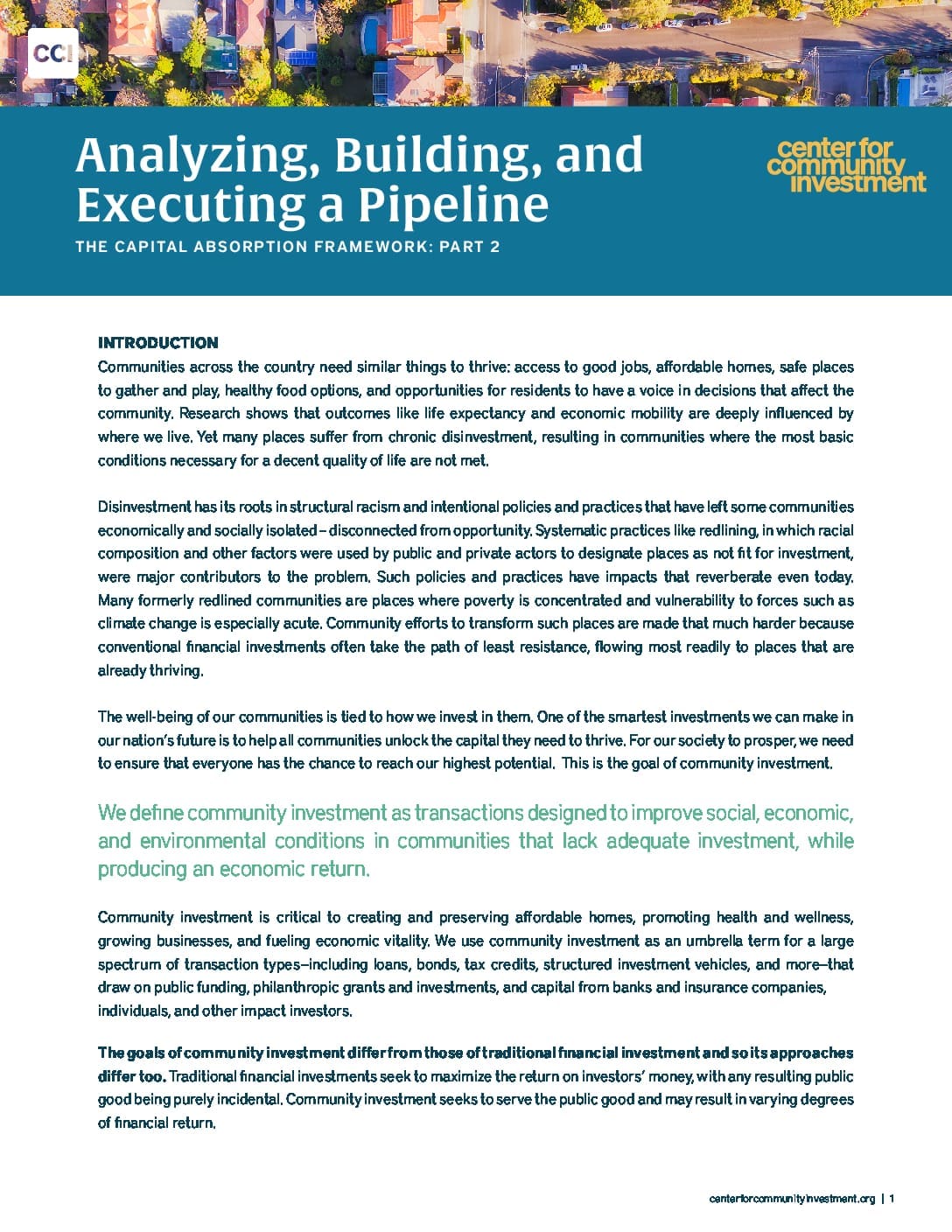 Analyzing, Building, and Executing a Pipeline - Center for Community ...